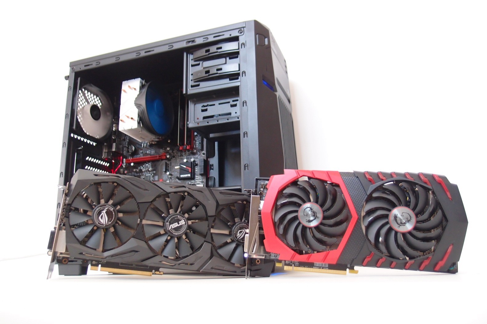 MSI RX580 VS Asus RX480 Ryzen 7 1700X mellett